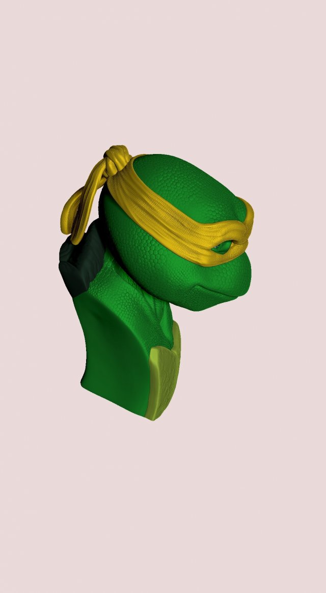 TURTLES NINJA 1990 FOR 3D PRINT BUSTS 3D Print Model in Monsters ...