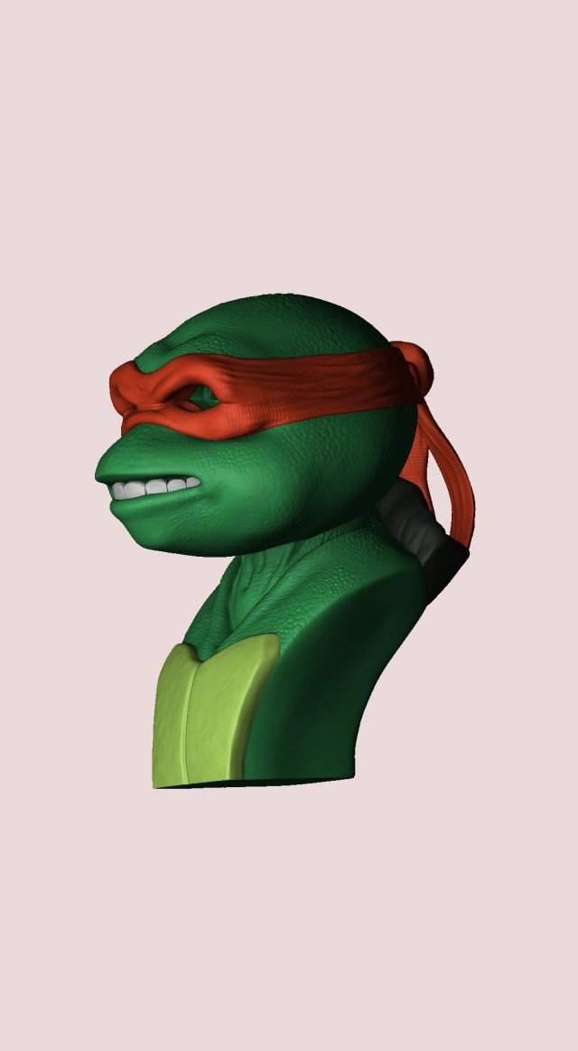 TURTLES NINJA 1990 FOR 3D PRINT BUSTS 3D Print Model in Monsters ...