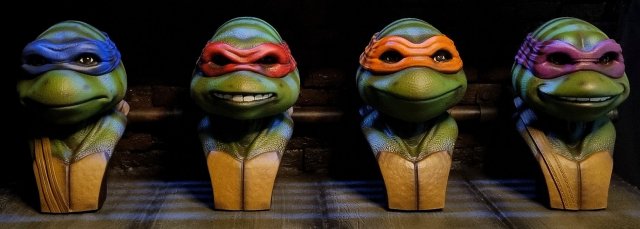 TURTLES NINJA 1990 FOR 3D PRINT BUSTS 3D Print Model in Monsters ...