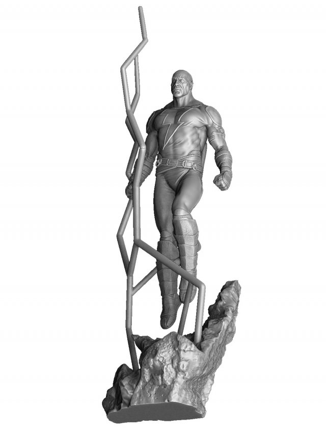 BLACK ADAM ASSEMBLE FOR 3D PRINT STL 3D Print Model in Man 3DExport