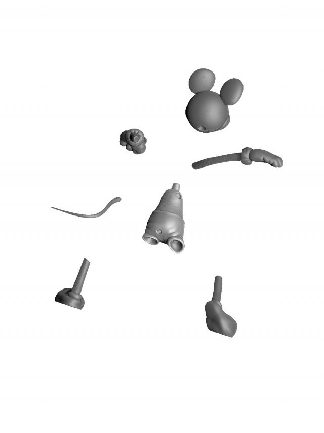 MICKEY MOUSE AND PLUTO FOR 3D PRINT STL 3D Model in Cartoon 3DExport