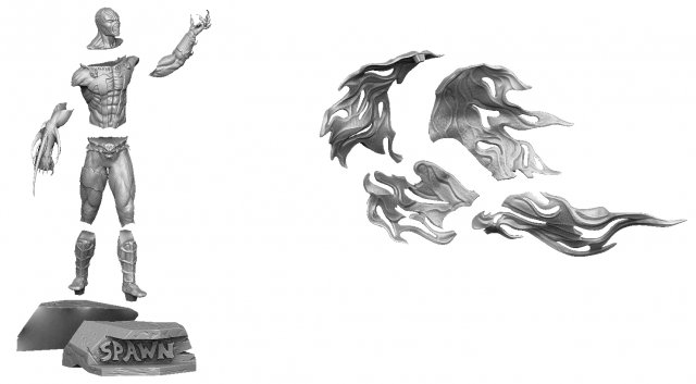 SPAWN 2 OPTIONS FOR 3D PRINT STL 3D Model in Monster 3DExport