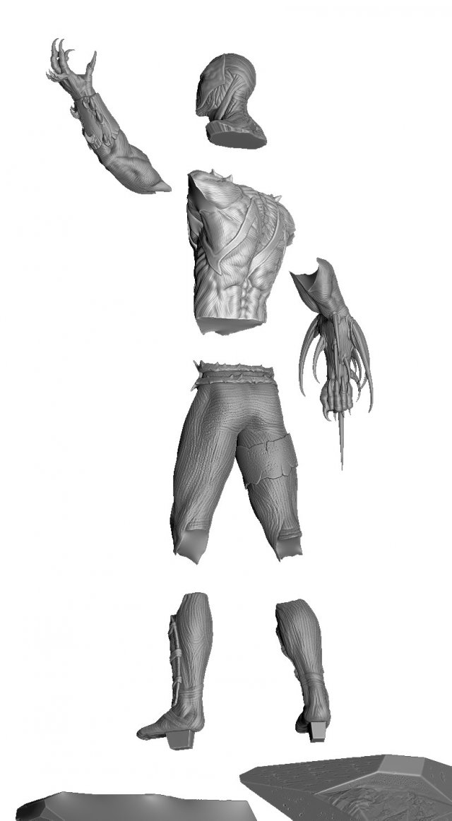 SPAWN 2 OPTIONS FOR 3D PRINT STL 3D Model in Monster 3DExport