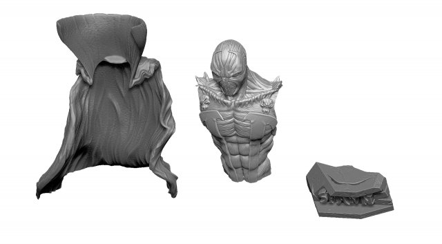 SPAWN 2 OPTIONS FOR 3D PRINT STL 3D Model in Monster 3DExport
