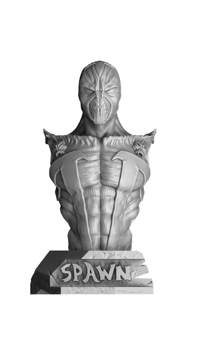 SPAWN 2 OPTIONS FOR 3D PRINT STL 3D Model in Monster 3DExport