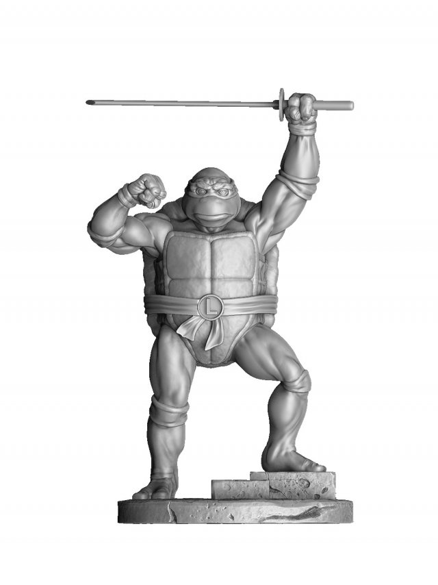 TURTLES 1987 SET FOR 3D PRINT 4 CHARACTERS 3D Model in Cartoon 3DExport