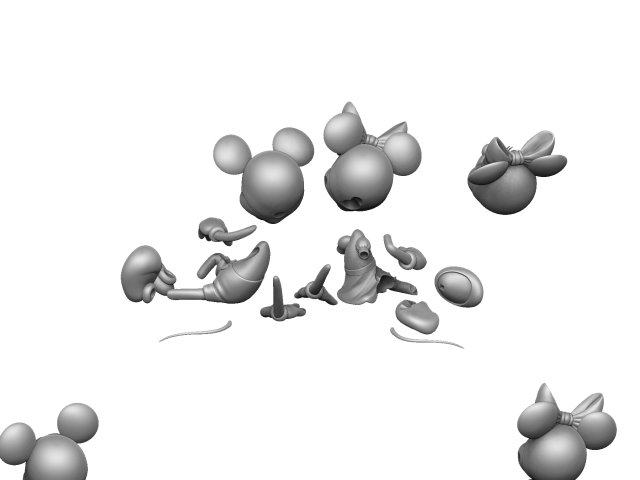 Mickey and Minnie mouse for 3d print STL 3D Print Model in Toys 3DExport