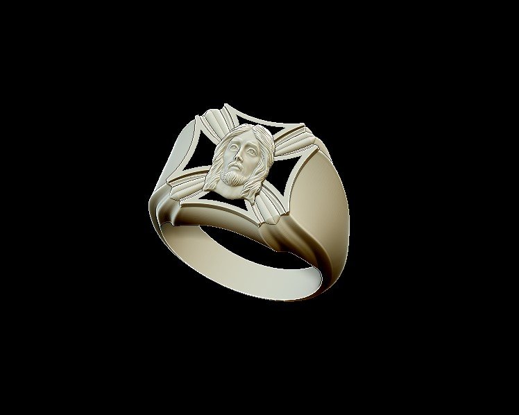 Jesus ring 3D Model in Rings 3DExport