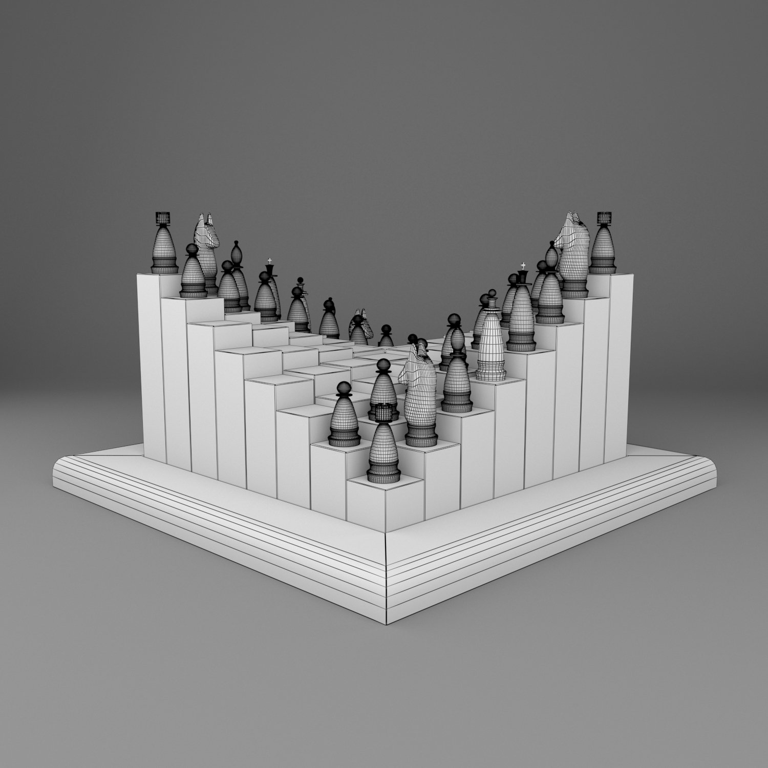 new wooden model parametric chess 3D Models in Board Games 3DExport