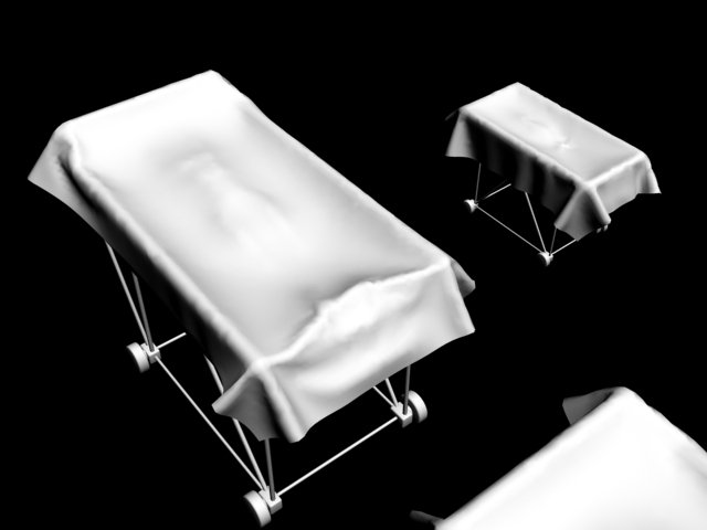 corpse stretcher dead body covered with plastic sheet murder crime ...