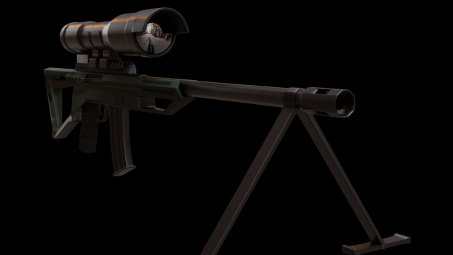 sniper rifle separate parts 3d print model 3D Print Model in Sculpture ...