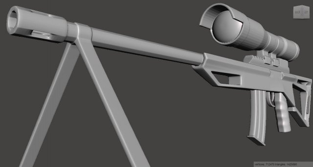 sniper rifle separate parts 3d print model 3D Print Model in Sculpture ...