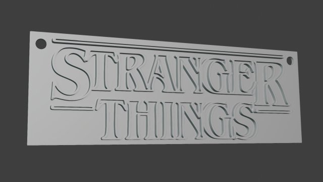 stranger things 3D Print Model in Signs and Logos 3DExport
