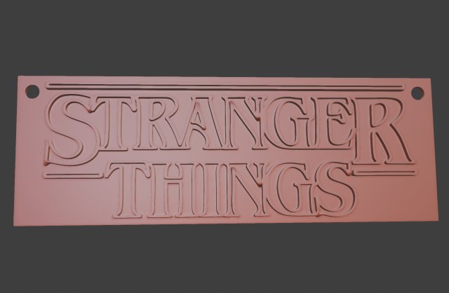 stranger things 3D Print Model in Signs and Logos 3DExport