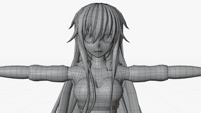 character anime girl 3D Model in Cartoon 3DExport