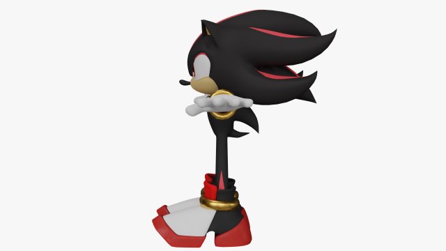 shadow the hedgehog 3D Model in Cartoon 3DExport