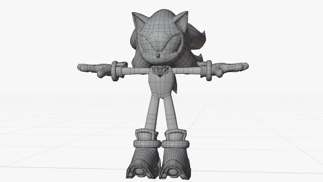shadow the hedgehog - ue4 - unity 3D Model in Fantasy 3DExport