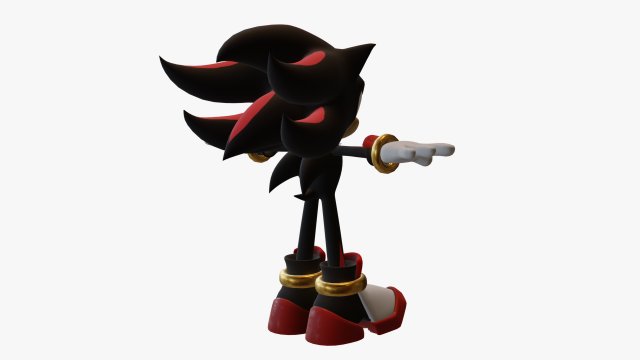 shadow the hedgehog - ue4 - unity 3D Model in Fantasy 3DExport