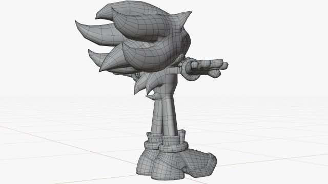 shadow the hedgehog - ue4 - unity 3D Model in Fantasy 3DExport