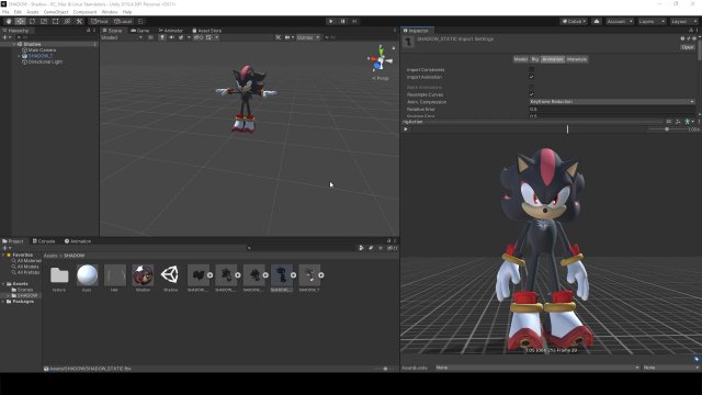 shadow the hedgehog - ue4 - unity 3D Model in Fantasy 3DExport