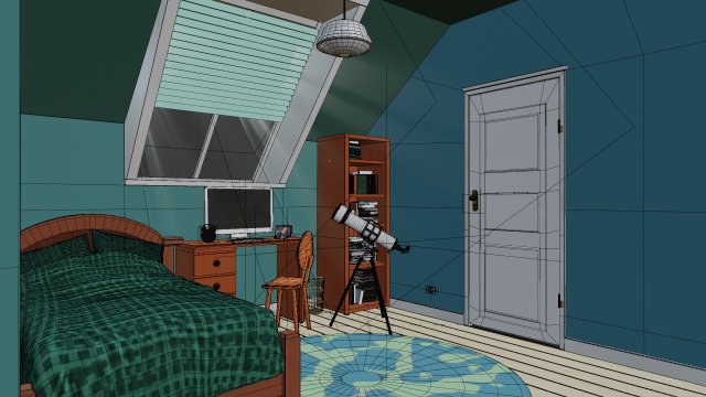 CARTOON ROOM 003 3D Model in Bedroom 3DExport