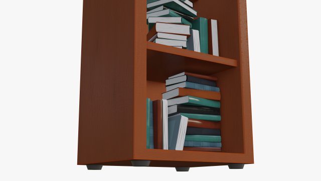 Cartoon Closet with books 3D Model in Shelving 3DExport