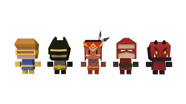 Casual Game Kit - Archer Pack 3D Model in Fantasy 3DExport