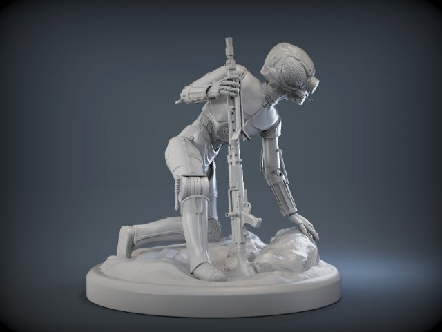 4-lom droid bounty hunter from star wars 3D Print Model in Monsters ...