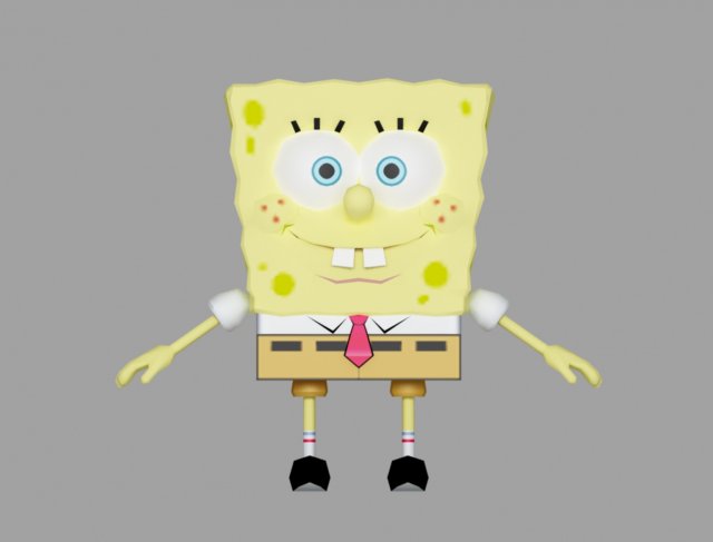 spongebob squarepants 3D Model in Cartoon 3DExport