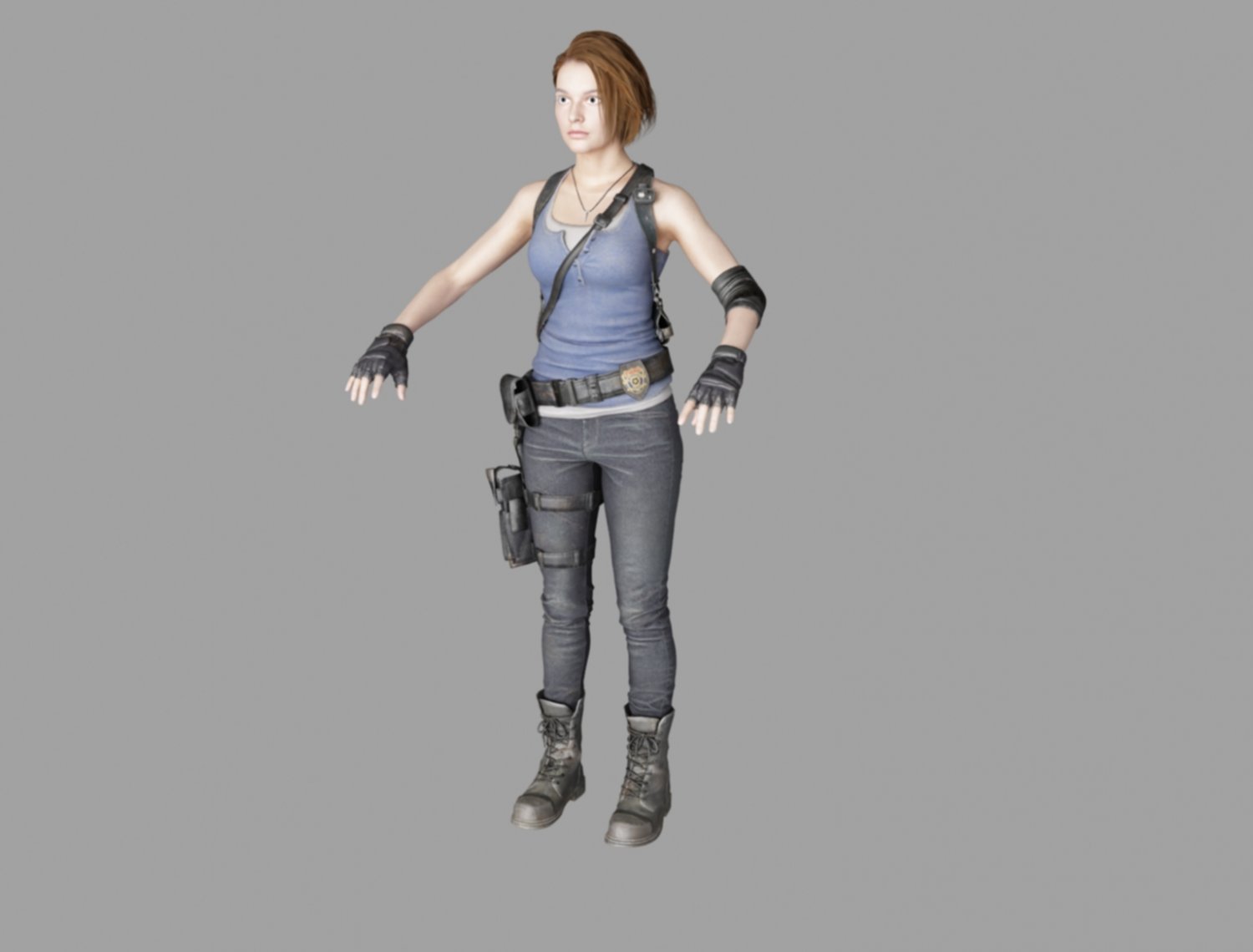 Jill valentine re3 3D-Modell in Frau 3DExport