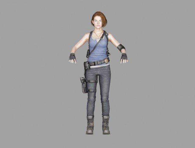 jill valentine re3 3D Model in Woman 3DExport