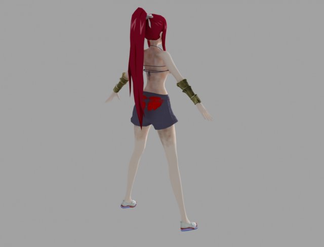erza scarlet 3D Model in Cartoon 3DExport