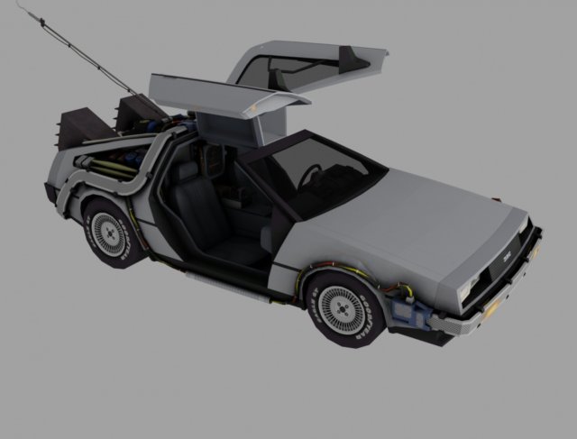 delorean time machine 3D Model in Sedan 3DExport