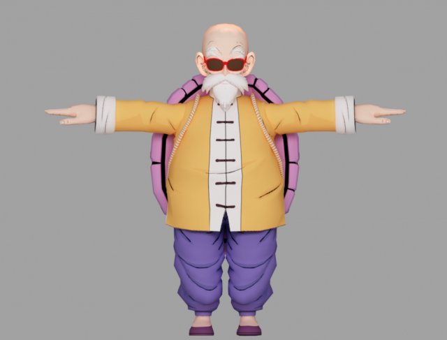 master roshi 3D Model in Cartoon 3DExport