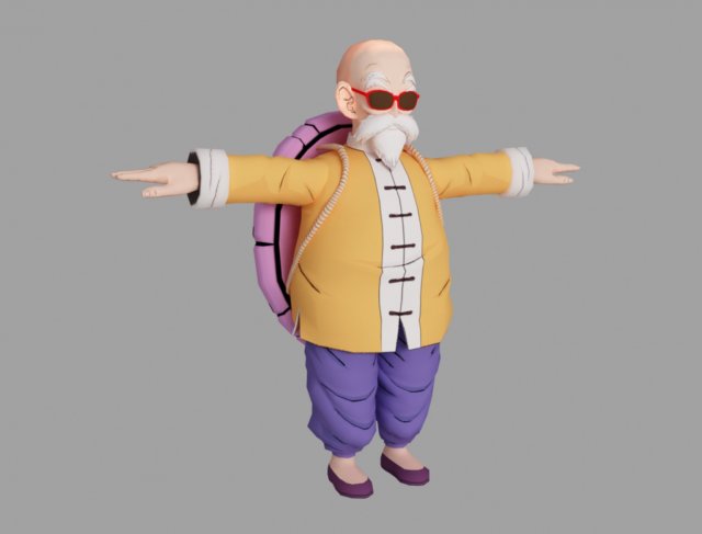 master roshi 3D Model in Cartoon 3DExport