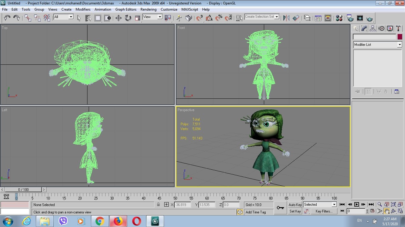 Disgust 3D Model in Cartoon 3DExport