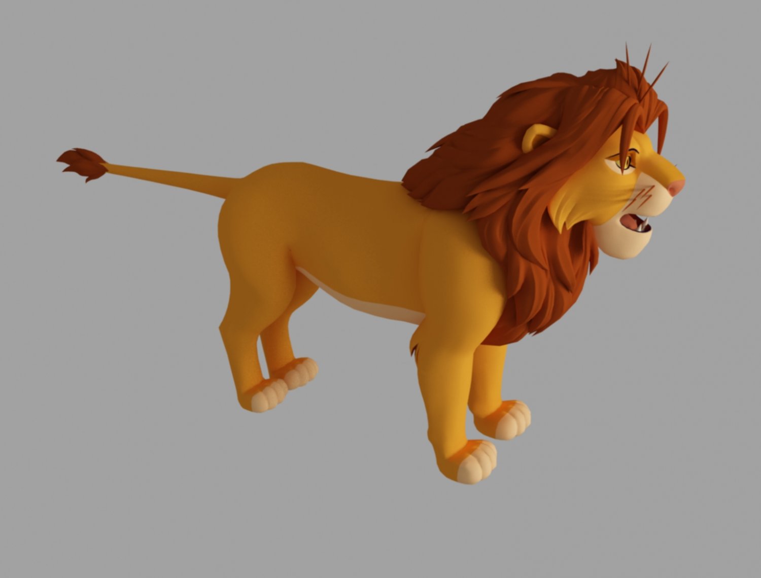 simba 3D Models in Cartoon 3DExport