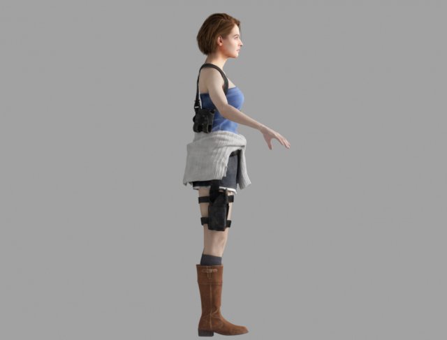 jill valentine re3 remake 3D Model in Woman 3DExport