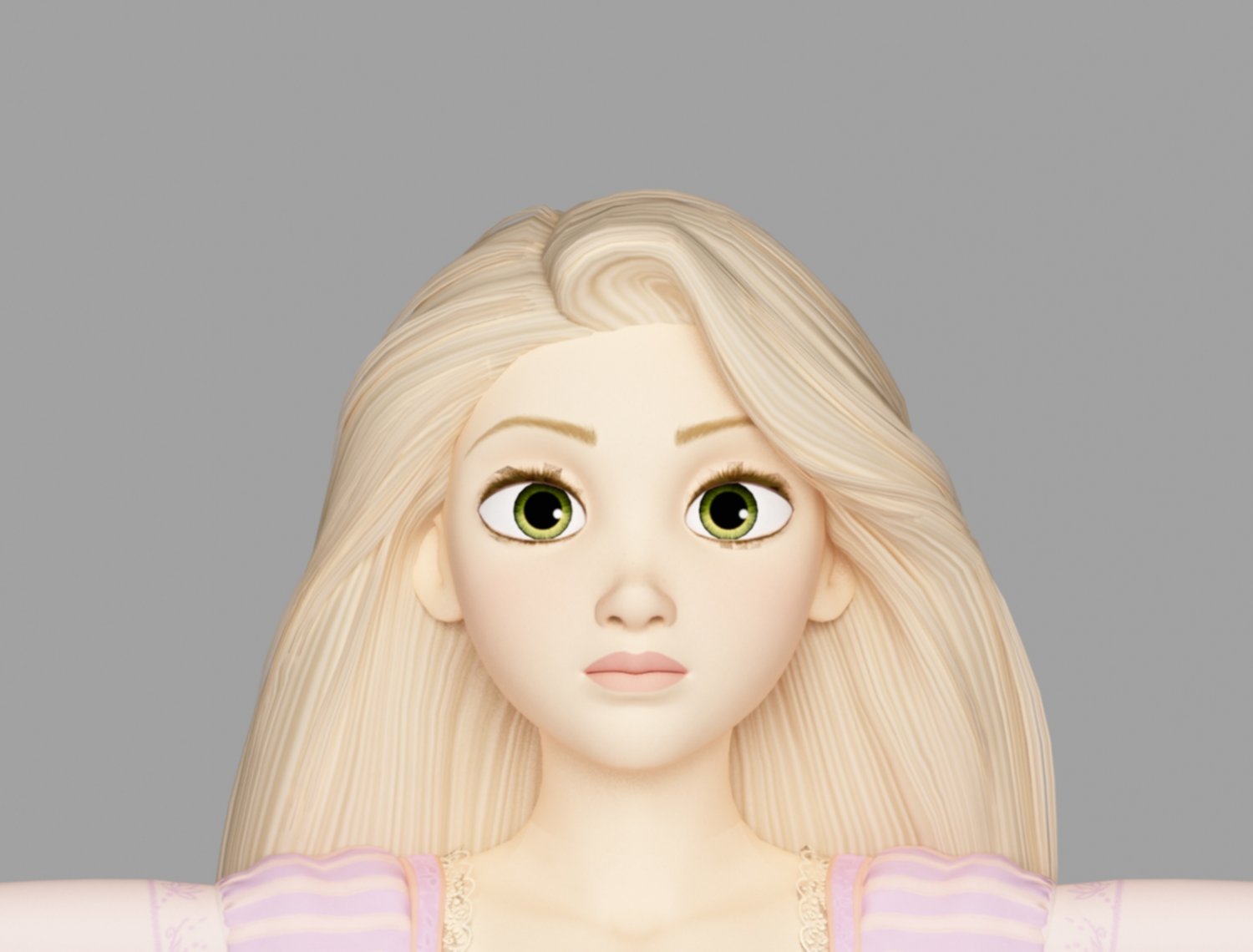 Artstation Rapunzel Tangled 3d Model Sculpted Zbrush Made 53 Off