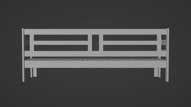 Bench 3D Model in Bench 3DExport