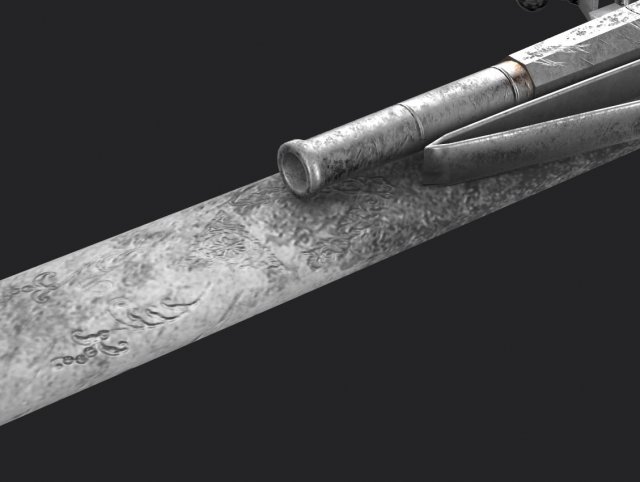 silver 1700 sword with pistol 2 various textures used and new textures ...