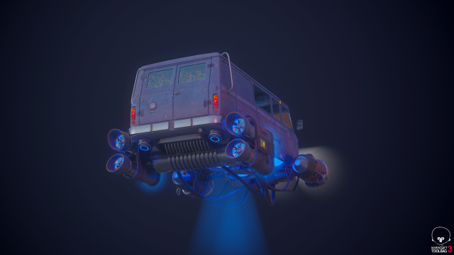 Soviet flying car 3D Model in Old Cars 3DExport