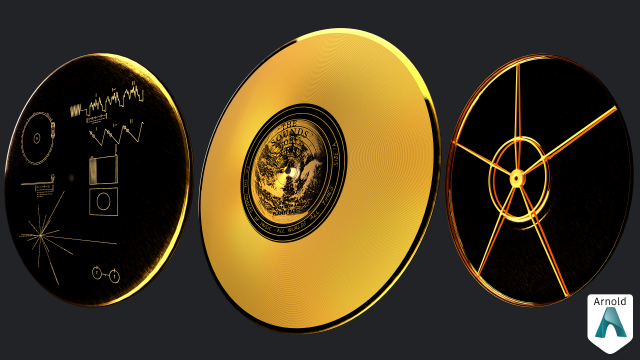 voyager golden record 3D Model in Real Spacecraft 3DExport