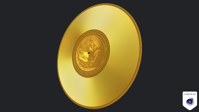 voyager golden record 3D Model in Real Spacecraft 3DExport