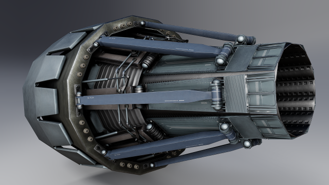 rocket thruster engine 3D Model in Parts 3DExport