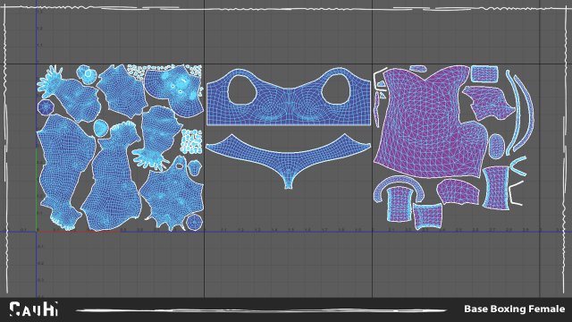 Character Girl Boxing Strong 3D Model in Woman 3DExport