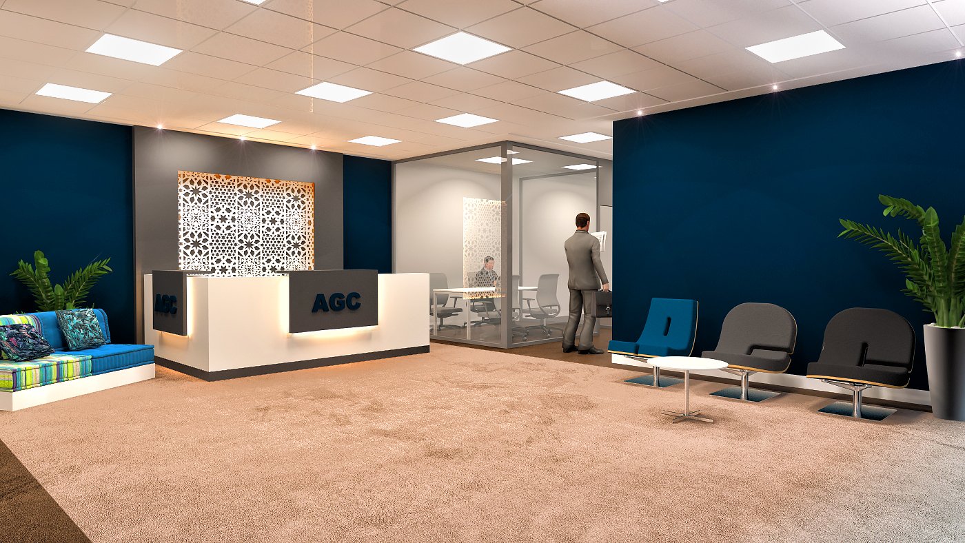 Reception 3D Model in Office 3DExport