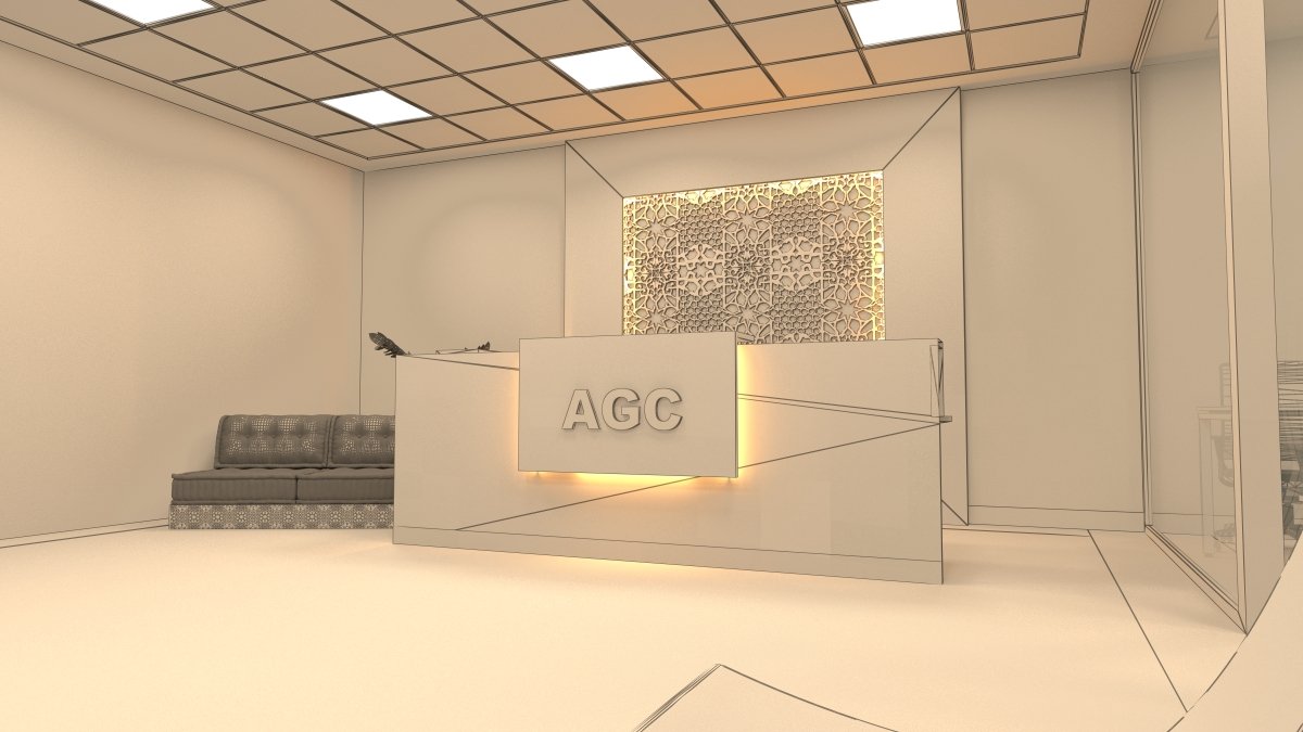 Reception 3D Model in Office 3DExport