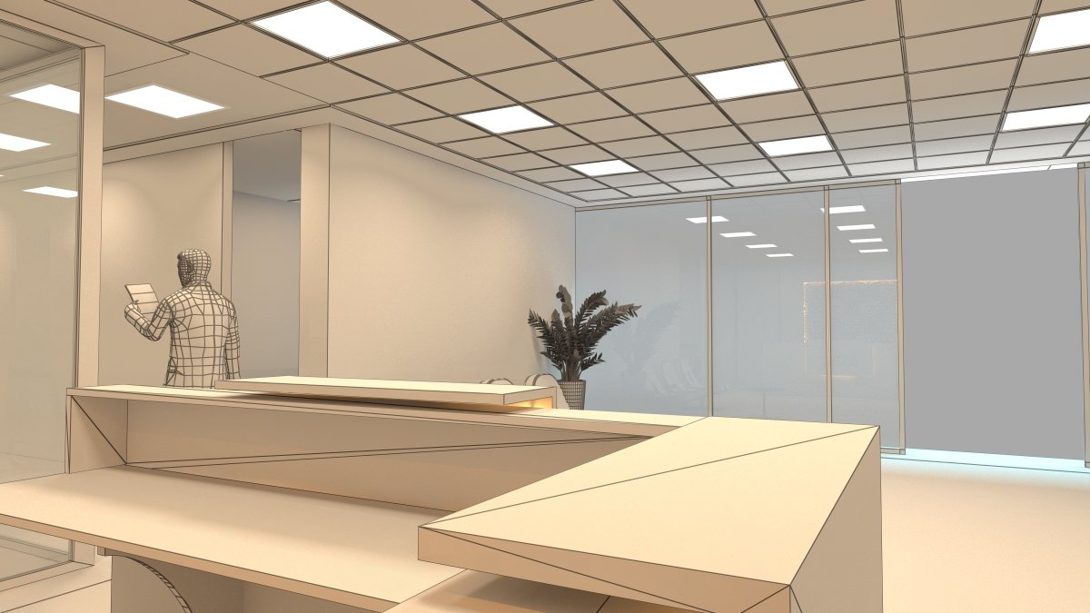 Reception 3D Model in Office 3DExport