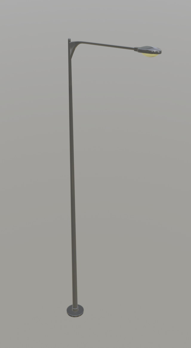 street light 3D Model in Cityscapes 3DExport